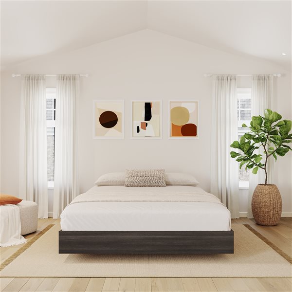 Lit plateforme double Nexera, ébène 345430 | RONA