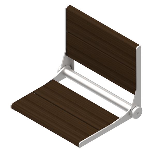 INVISIA COLLECTION SerenaSeat Invisia, 26 po, nickel brossé/fini noyer ...