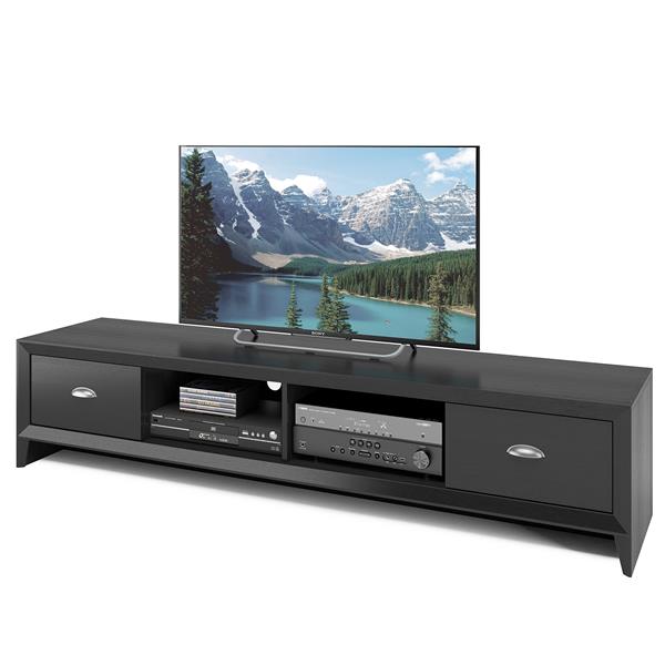 CorLiving Lakewood Black Extra Wide TV Stand TLK-802-B | RONA