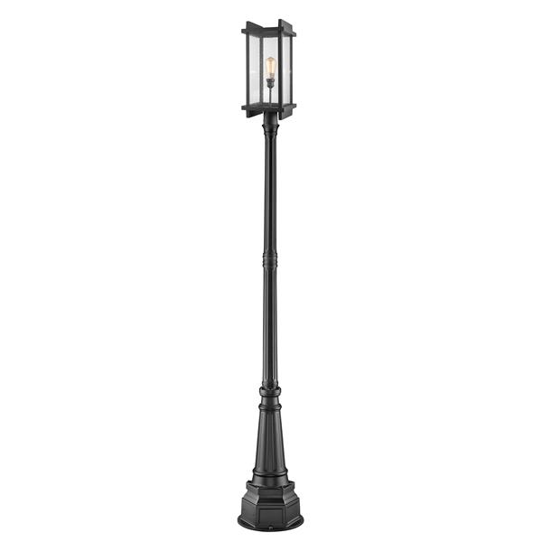 Z-Lite Fallow Outdoor Lamp Post Mounted - 1 Light - Black 565PHBR-564P ...