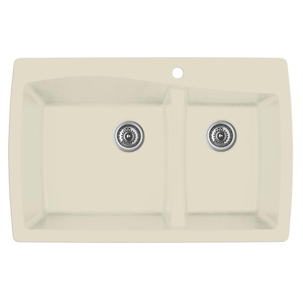 Karran 34-in Bisque Quartz 1.5 Kitchen Sink QT721BI | RONA