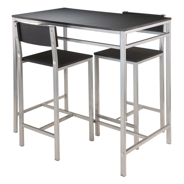 Winsome wood 3pc set black table store