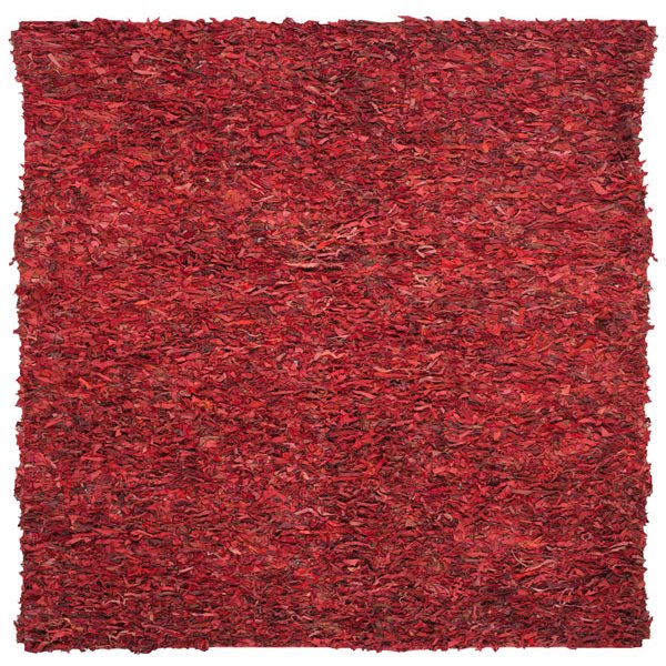 Safavieh Leather Shag Red Area Rug,LSG511D-8SQ | RONA