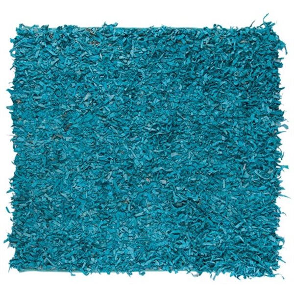 Safavieh Leather Shag Light Blue Area Rug,LSG511L-8SQ | RONA