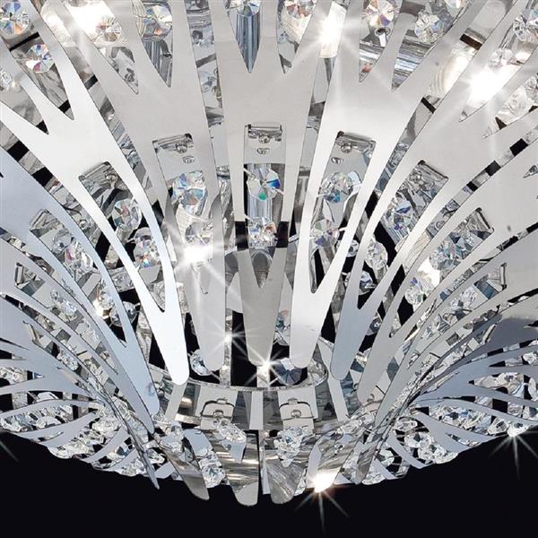 Eurofase Monica 27-in W Chrome Crystal Flush Mount Light 26329-017 | RONA