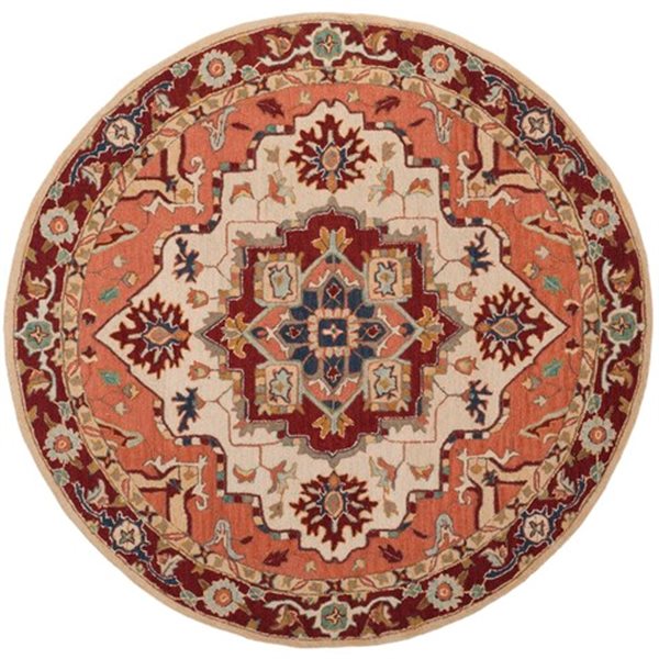 Safavieh HK709A Chelsea Red and Ivory Area Rug,HK709A-8R | RONA