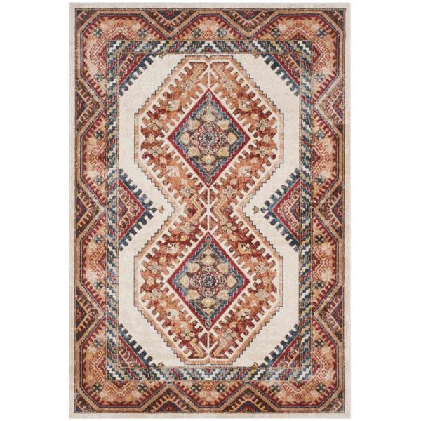 Safavieh Bijar Ivory and Rust Area Rug,BIJ647A-8 | RONA