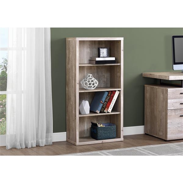 MONARCH SPECIALTIES Monarch 47.5-in x 23.75-in x 11.75-in Taupe Wood ...