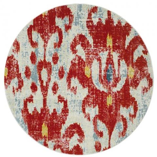 Safavieh Watercolor Brick and Light Blue Indoor Area Rug,WTC WTC622L-7R ...