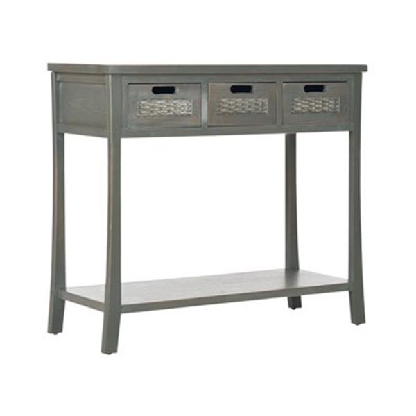 Safavieh Autumn 3-Drawer Rectangular Pine French Grey Console Table ...