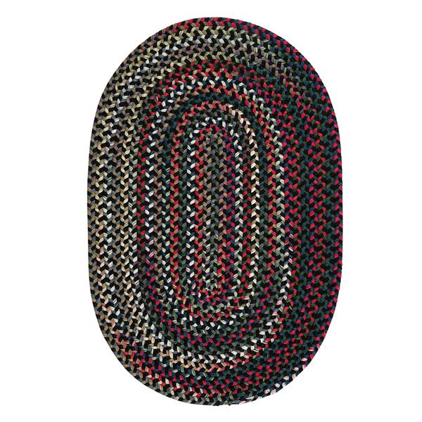 Colonial Mills Chestnut Knoll 7-ft x 9-ft Handcrafted Black Satin Oval ...