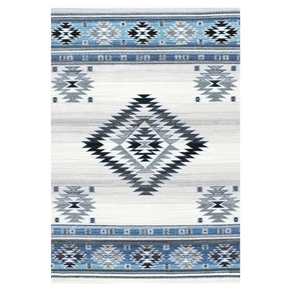 nuLOOM Navajo 5-ft x 8-ft Rectangular Blue Indoor Area Rug RZBD09A ...