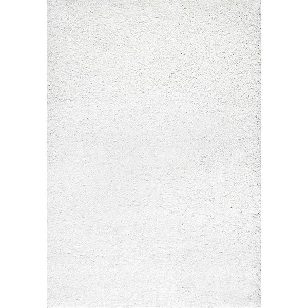 nuLOOM Shag 7-ft x 9-ft White Rectangular Indoor Area Rug SHG1-609 | RONA