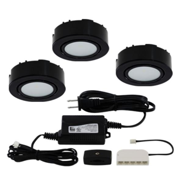Liteline Corporation LED 3K 12V 2W Black 3-Puck Light Kit UCP-LED3-BK ...