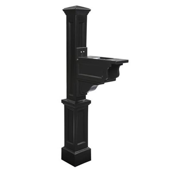 Mayne Dover Mailbox Post 2.17-ft - Black 5810-B | RONA