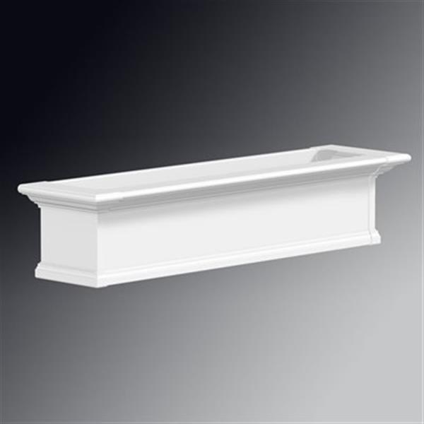 Mayne Yorkshire 4-ft White Window Box 4824-W | RONA