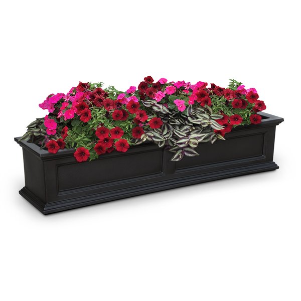 Mayne Fairfield 5-ft Rectangle Window Flower Box - Black 5824-B | RONA