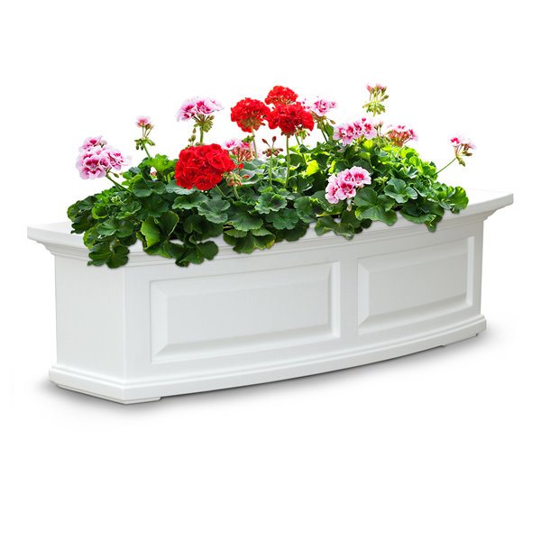 Mayne Nantucket 3-ft Window Flower Box - White 4830-W | RONA