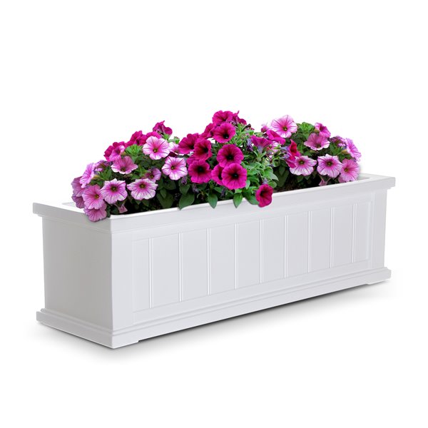 Mayne Cape Cod 3-ft White Window Box Planter 4840-W | RONA