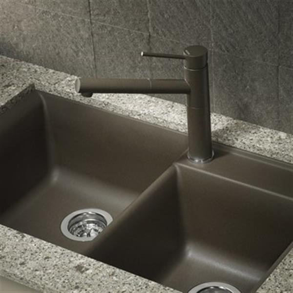 Blanco Alta Dual Spray Silgranit Brown Kitchen Faucet 401452 | RONA