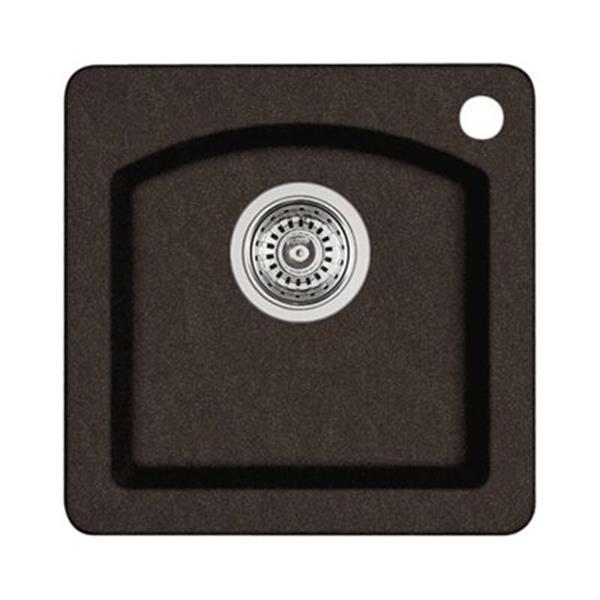 BLANCO Diamond Mini 15-in x 15-in x 8-in Cafe Silgranit Single Bowl ...