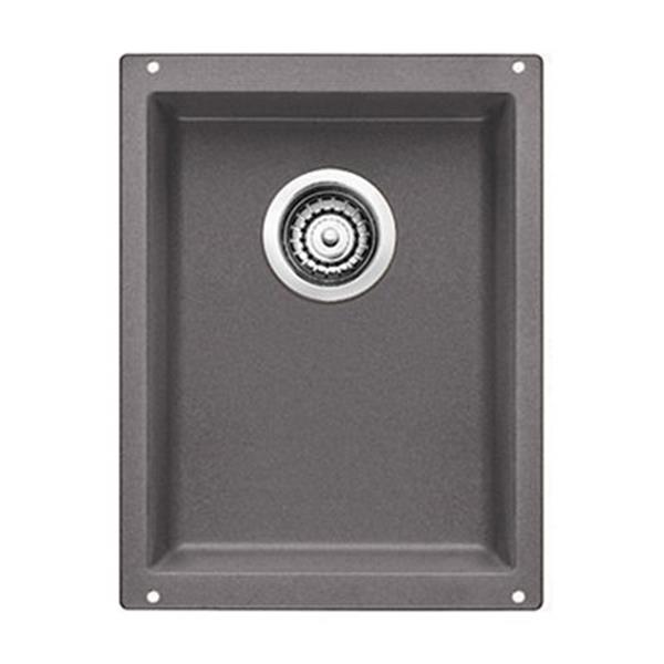 BLANCO Precis 13.75-in x 18-in Cinder Silgranit Undermount Sink 401416 ...