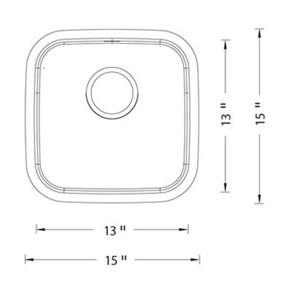 Blanco Stellar 15-in x 15-in Stainless Steel Single Bowl Undermount ...