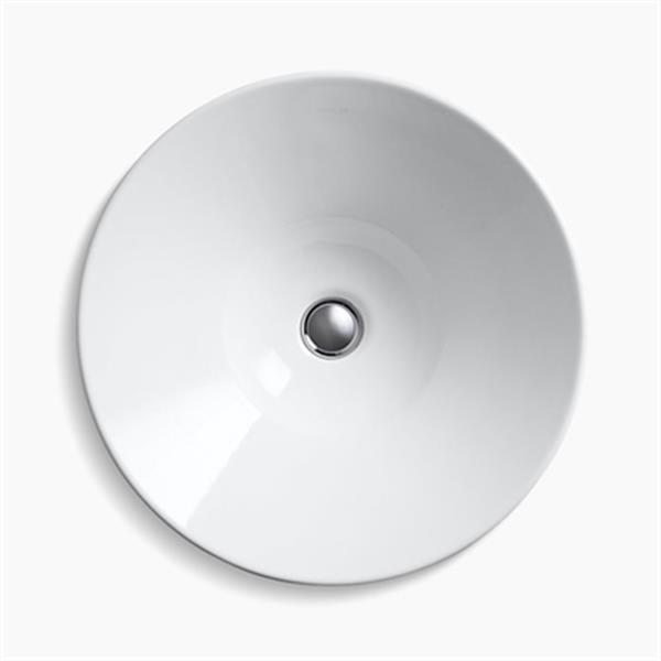 KOHLER Conical 6.38-in x 16.25-in White Bell Vessel Sink 2200-G-0 | RONA