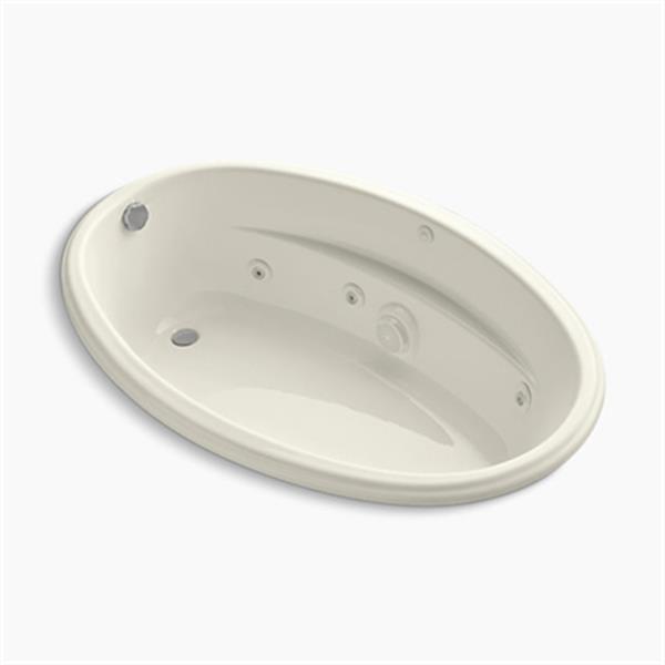 KOHLER 60-in x 40-in Drop-in Whirlpool with Custom Pump Location and ...