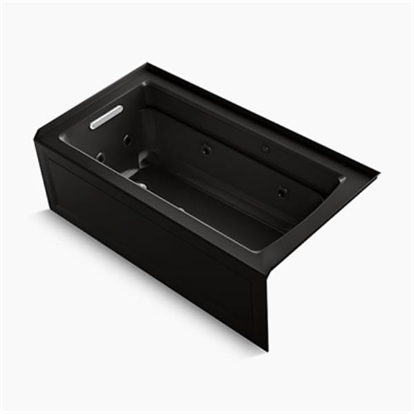 KOHLER 60-in x 32-in Integral Apron Whirlpool and BubbleMassage Air ...