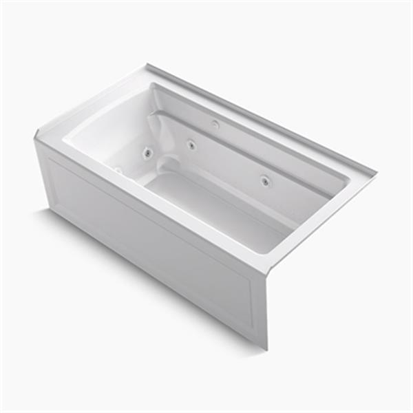 KOHLER 60-in x 32-in Integral Apron Whirlpool and BubbleMassage Air ...