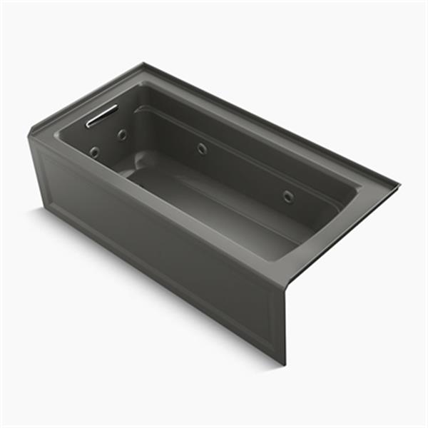 KOHLER 66-in x 32-in Integral Apron Whirlpool with Tile Flange and ...