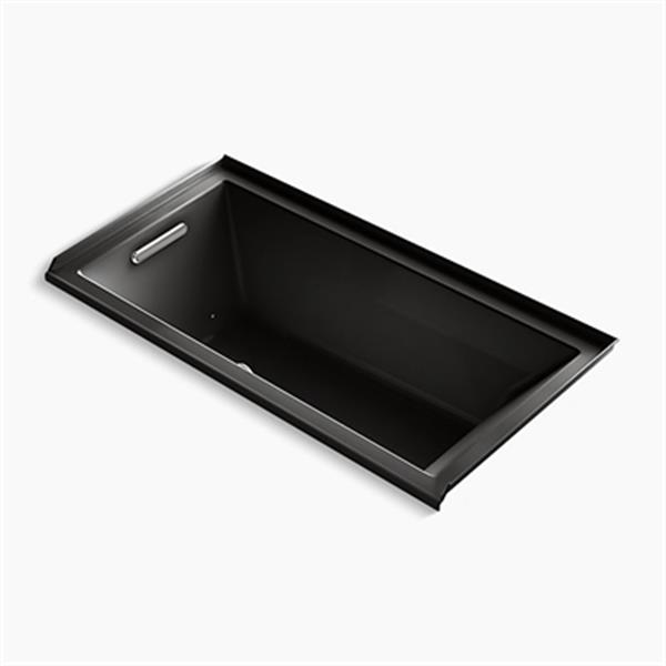 KOHLER 60-in x 30-in Alcove BubbleMassage Air Bath with Integral Tile ...