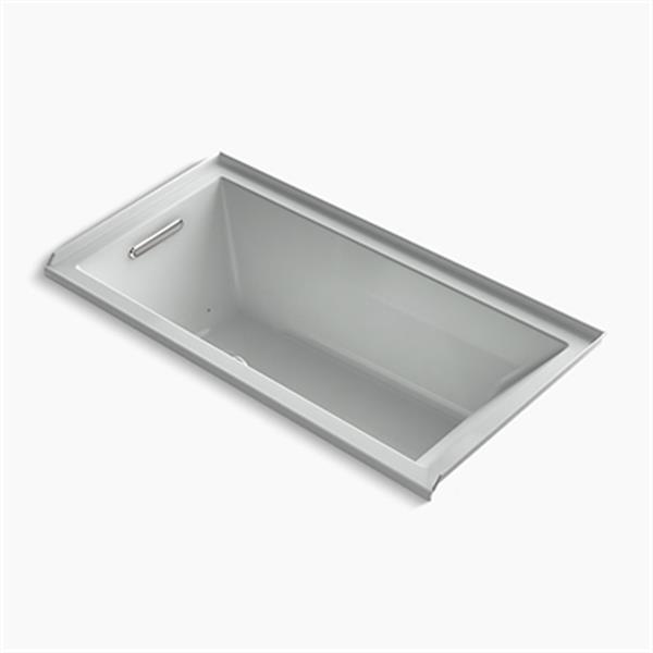 KOHLER 60-in x 30-in Alcove BubbleMassage Air Bath with Integral Tile ...