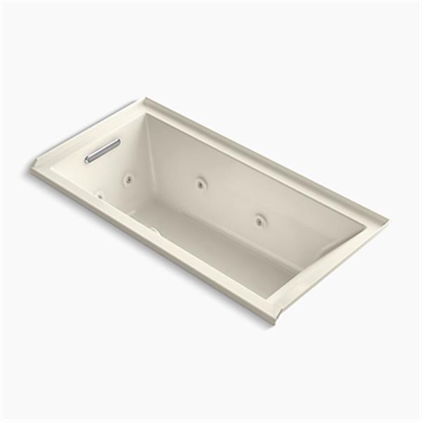 KOHLER 60-in x 30-in Alcove Whirlpool with Integral Tile Flange 1167 ...