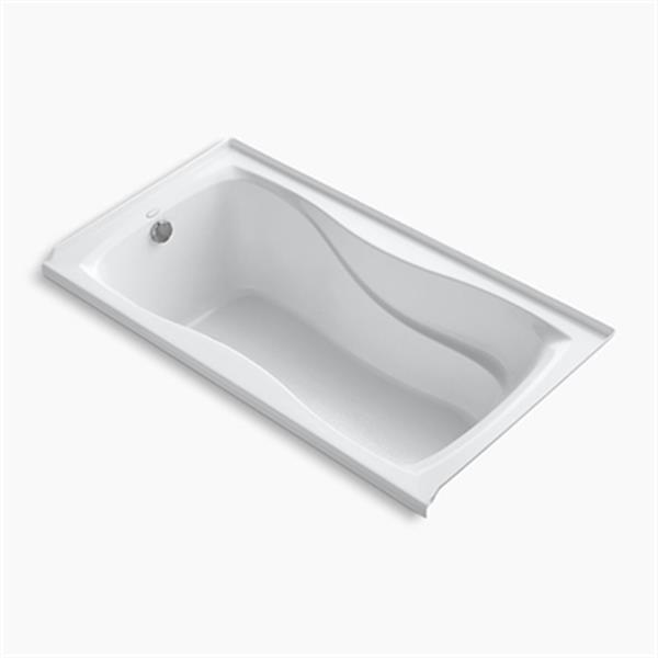 KOHLER 60-in x 32-in Alcove Bath with Integral Tile Flange 1219-L-0 | RONA
