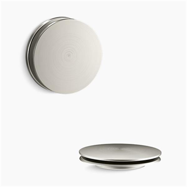 KOHLER PureFlo Contemporary Push Button Bath Drain Trim (Brushed Nickel ...