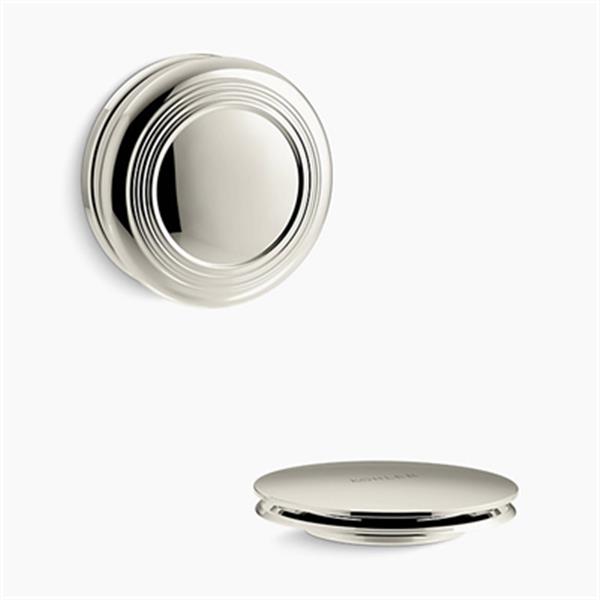 KOHLER PureFlo Traditional Push Button Bath Drain Trim (Polished Nickel ...