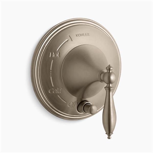 KOHLER Finial Vibrant Brushed Bronze Traditional Pressure-Balancing ...