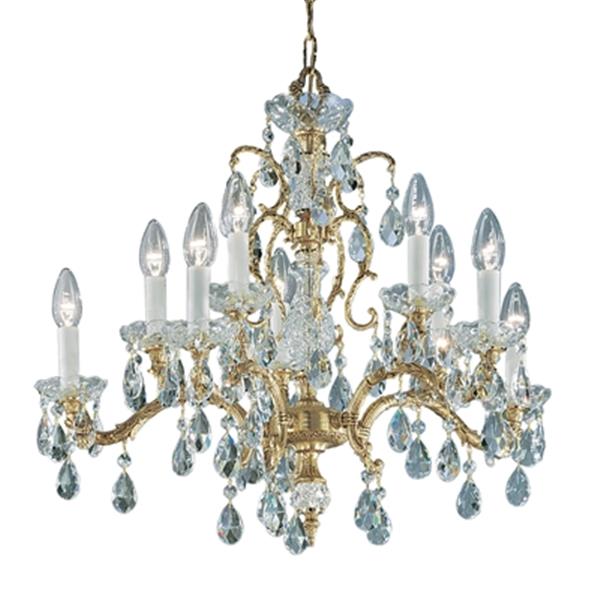 Classic Lighting Madrid 25-in Roman Bronze Crystalique Chandelier | RONA