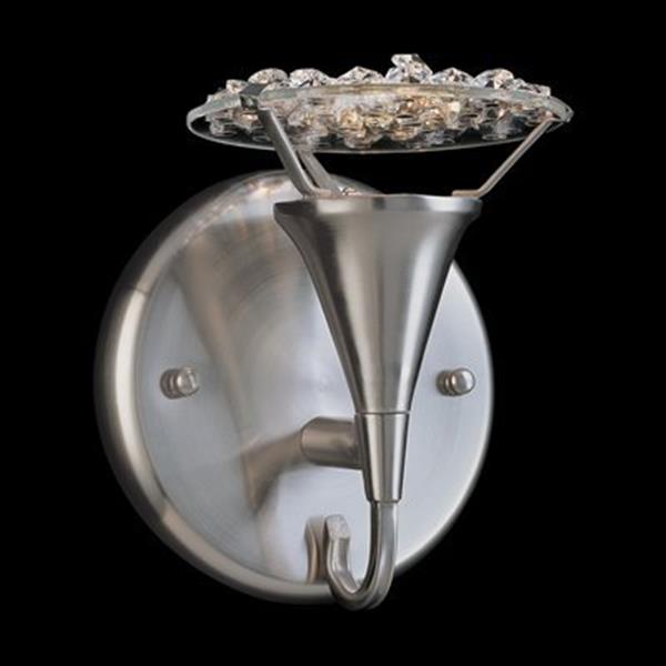 Classic Lighting Crystal Lake Satin Nickel Swarovski Strass Wall Sconce ...