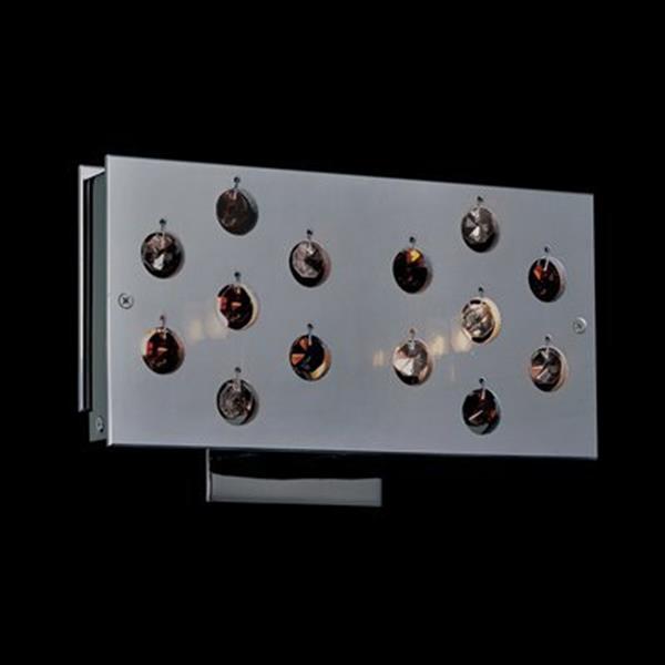 Classic Lighting 2 Light Infinity Black Chrome Amber Wall Sconce | RONA