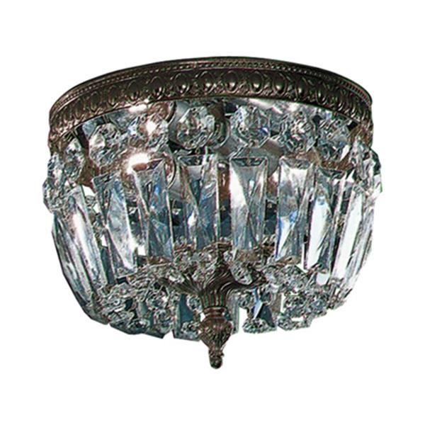 Classic Lighting Millennium Silver Crystal Baskets Flush Mount Ceiling ...