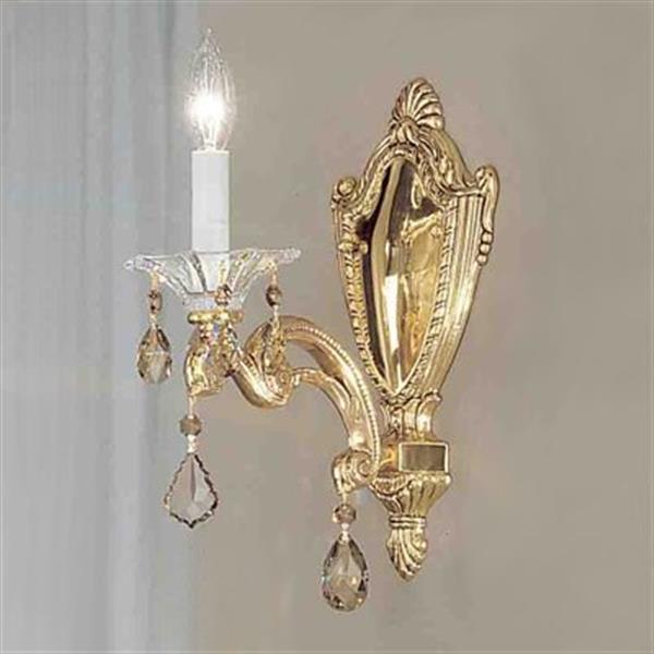 Classic Lighting Via Firenze Silver Plate Swarovski Strass Wall Sconce ...