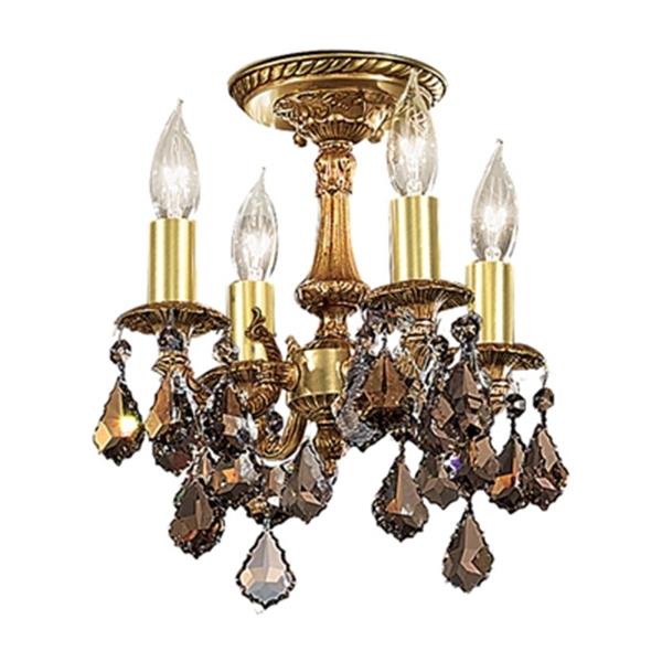 Classic Lighting Majestic 4-Light Aged Pewter Semi Flush Ceiling Light ...