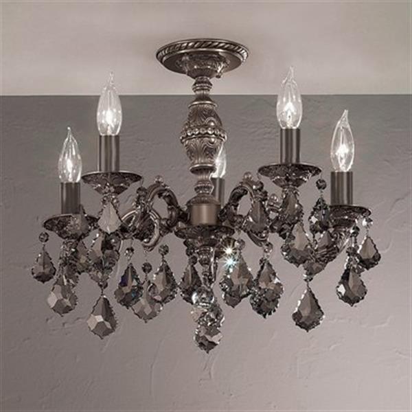 Classic Lighting Chateau 5-Light Aged Bronze Semi Flush Ceiling Light ...