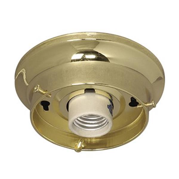 Galaxy Polished Brass Indoor Holder Flush Mount Ceiling Light 61035-P ...