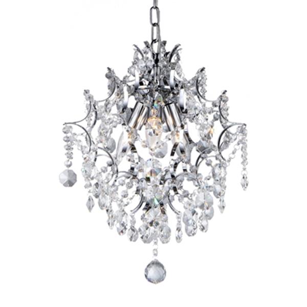 Warehouse of Tiffany Crystal Joy 3-Light Chrome Chandelier RL9688 | RONA