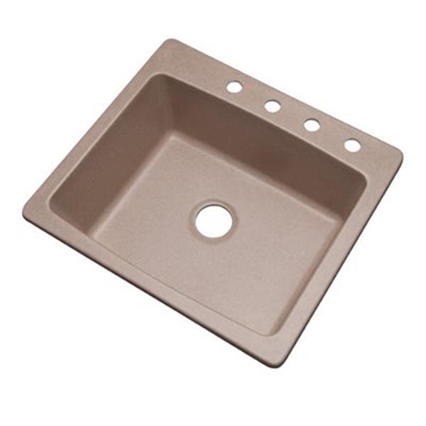 Dekor Waterbury 25-in x 22-in Desert Sand Kitchen Sink 30415Q | RONA