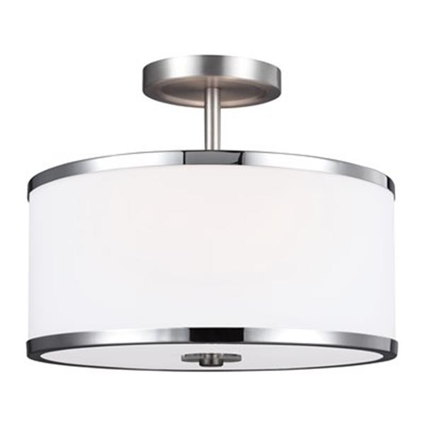 Generation Lighting Prospect Park 10.25-in x 12.75-in Satin Nickel And ...